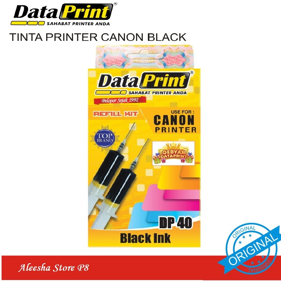 Jual Tinta Data Print DP 40 Hitam Canon Refil Kit | Shopee Indonesia