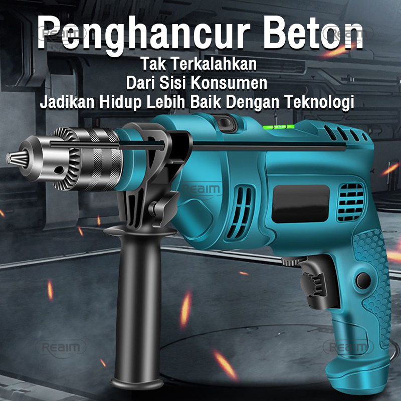 Jual Reaim Mesin Bor Listrik 2 Arah Bolak Balik 13MM Impact Drill ...