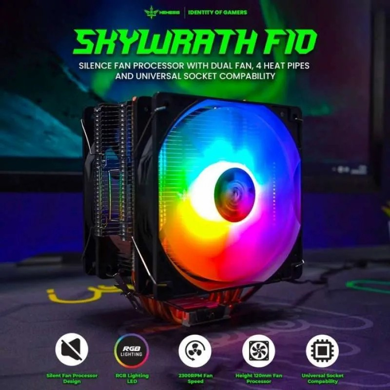 Jual HSF NYK Nemesis F10 Skywrath RGB | 120mm Dual Fan CPU Cooler ...
