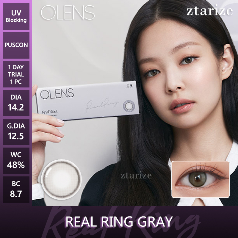 Jual ztarize - Ready Stock - Trial OLENS 🇰🇷 Real Ring Gray 1 Day Daily ...
