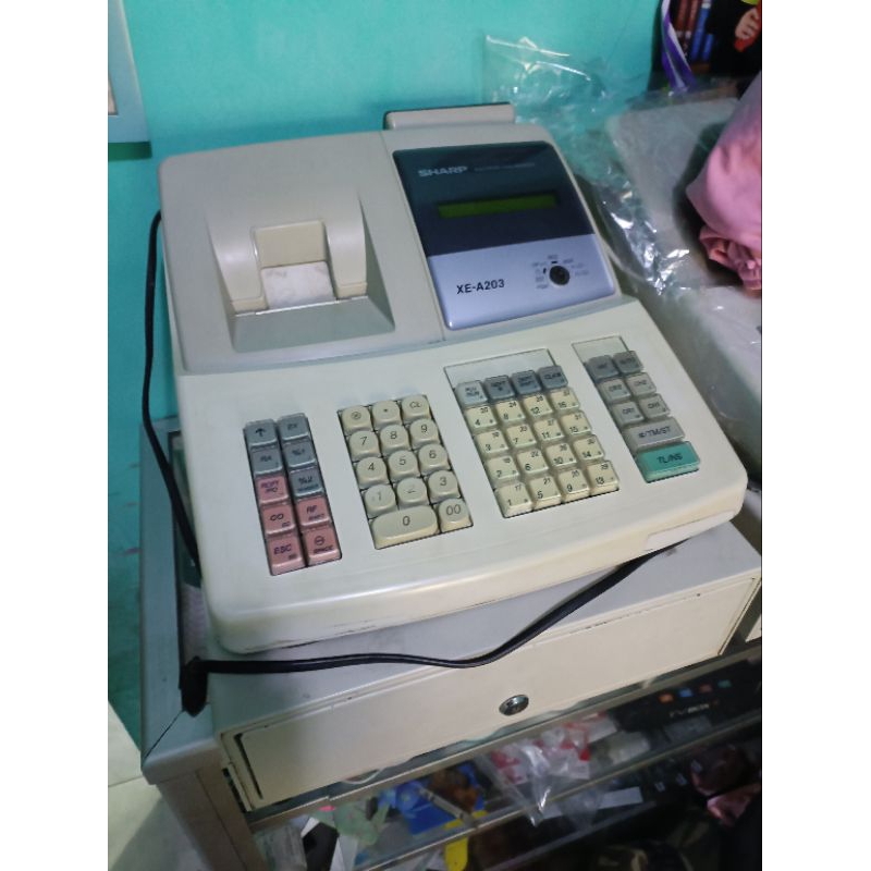 Jual MESIN KASIR / CASH REGISTER SHARP XE A203 bekas normal | Shopee ...