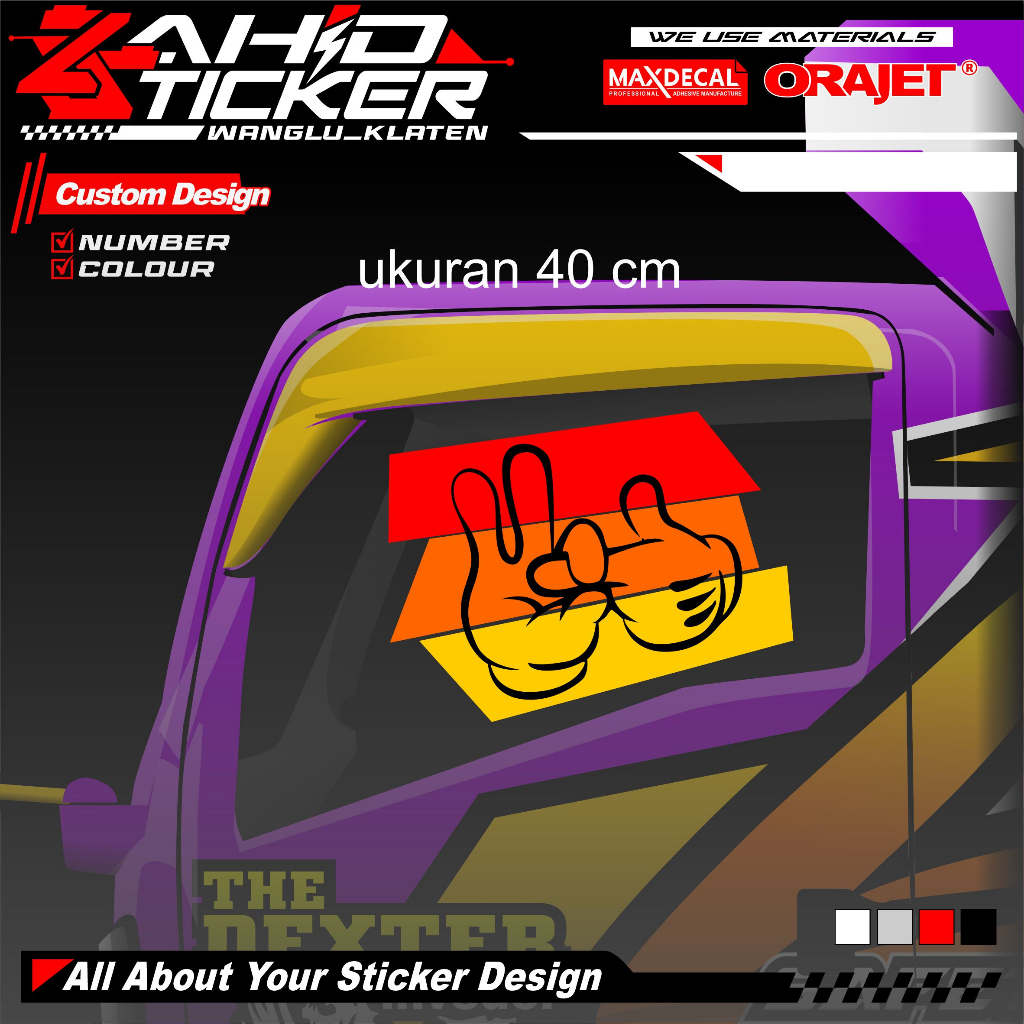 Jual STICKER CUTTING KACA MOBIL TRUK DAN PICK UP TERBARU GAMBAR TANGAN ...