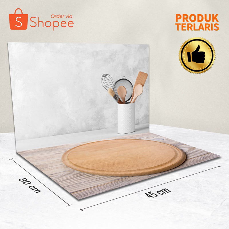 Jual Alas Foto Produk Makanan A3 Background Foto 3D Alasfoto Produk ...