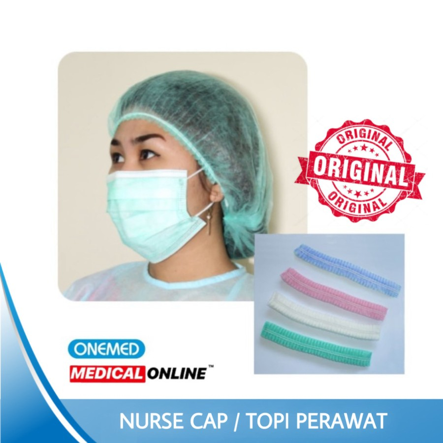Jual Hairnet Medis Penutup Kepala Rambut Head Mob Surgical Shower Nurse ...