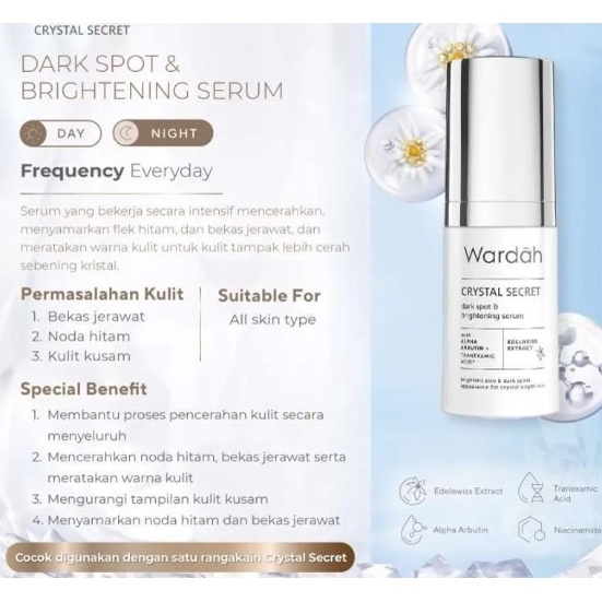 Jual WARDAH CRYSTAL SECRET DARK SPOT&BRIGHTENING SERUM 20 ML | Shopee Indonesia