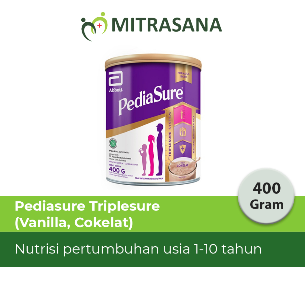 Jual Pediasure Triplesure Vanila Coklat 400 Gram | Shopee Indonesia