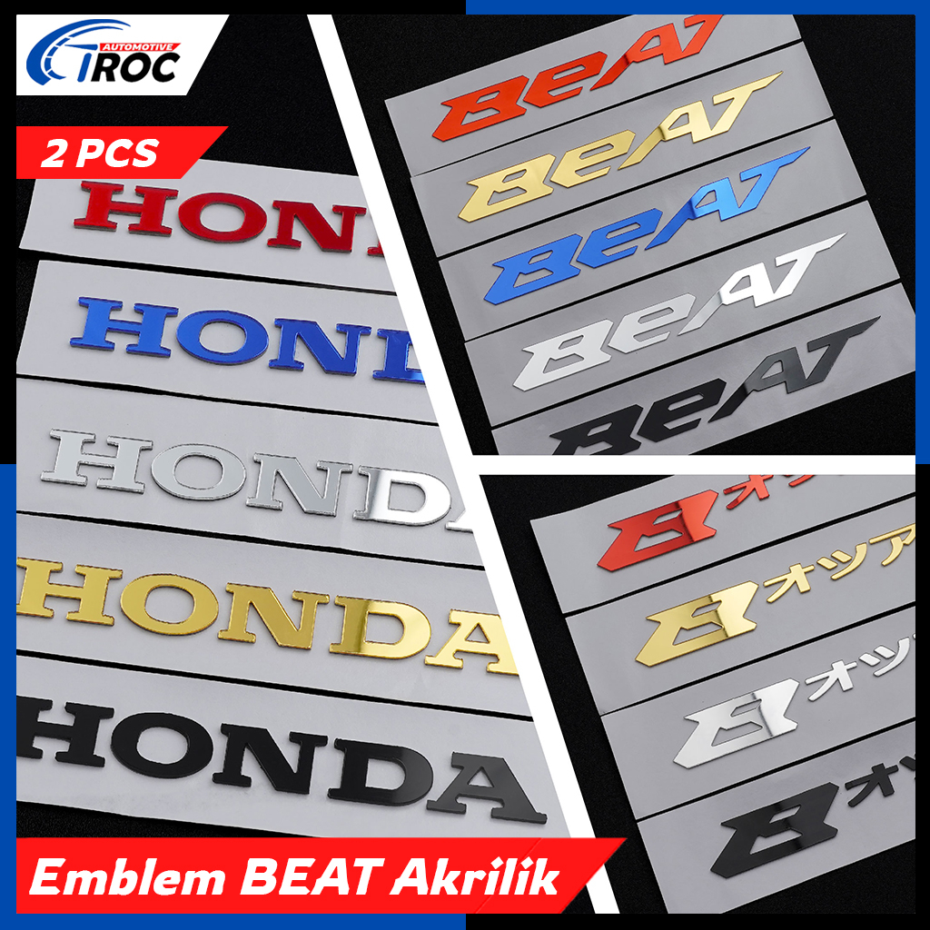 Jual 2PCS HONDA BEAT EMBLEM BEAT STIKER MOTOR BEAT STICKER BEAT ...