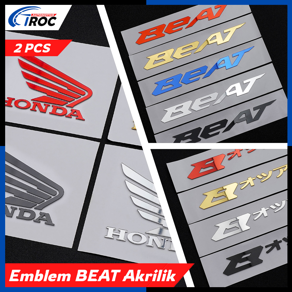Jual 2PCS HONDA BEAT EMBLEM BEAT STIKER MOTOR BEAT STICKER BEAT ...