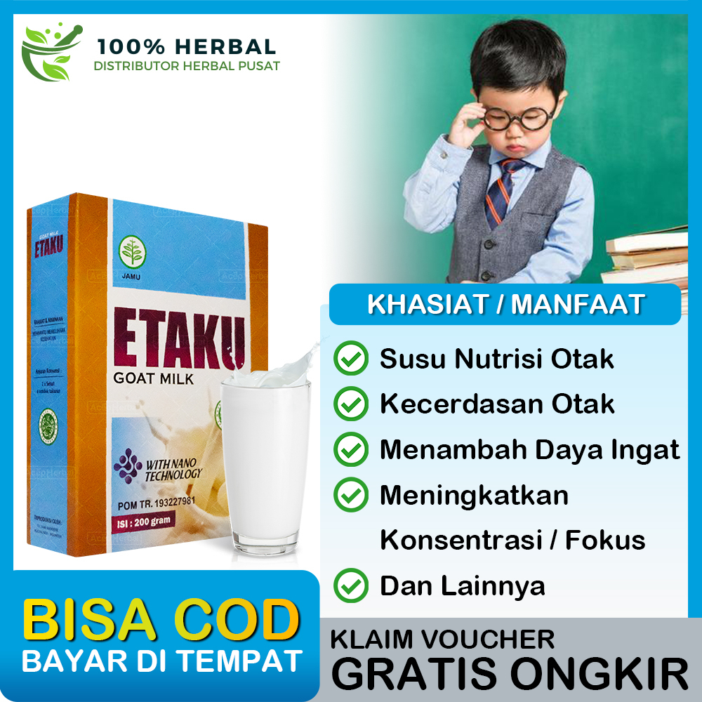 Jual Etaku Susu Vitamin Kecerdasan Otak Penambah Daya Ingat Konsentrasi ...