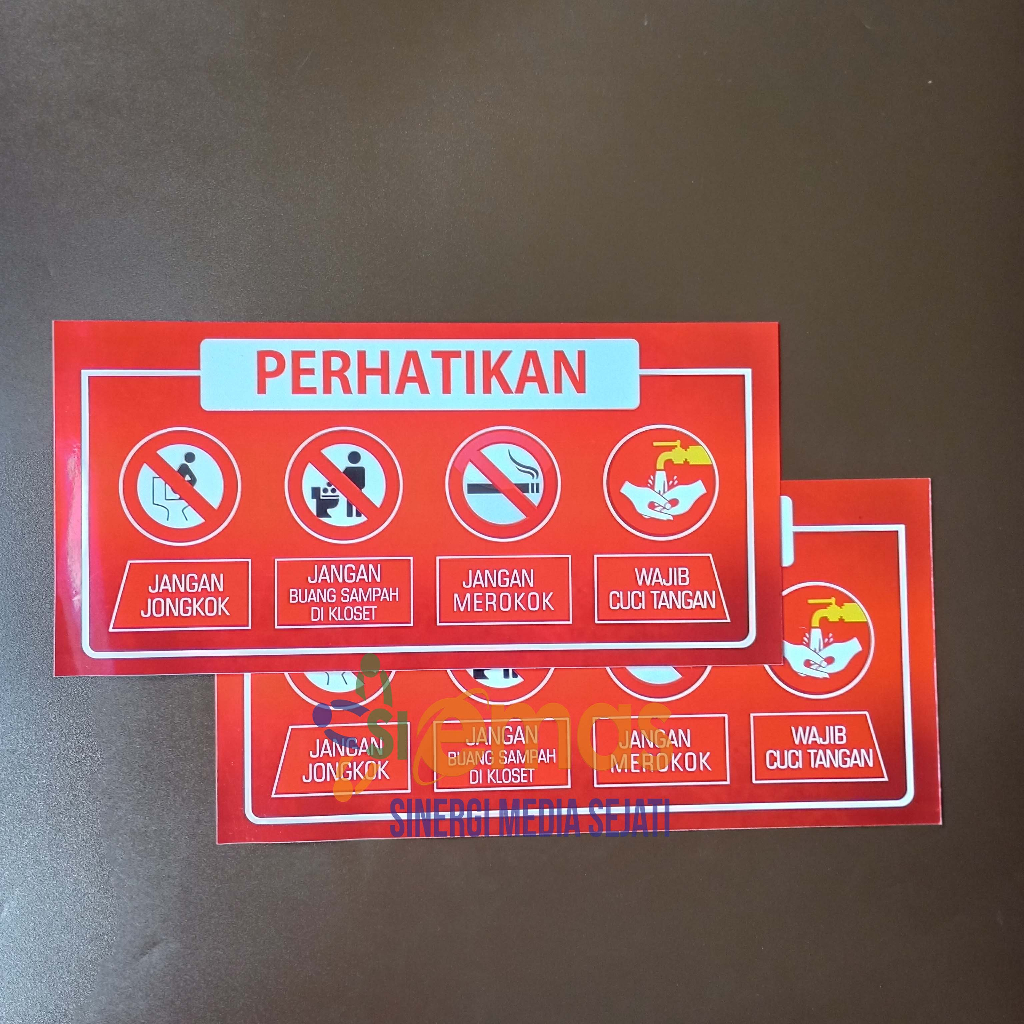 Jual Stiker Peraturan Pada Kamar Mandi | Sticker Peraturan Pada Closet ...