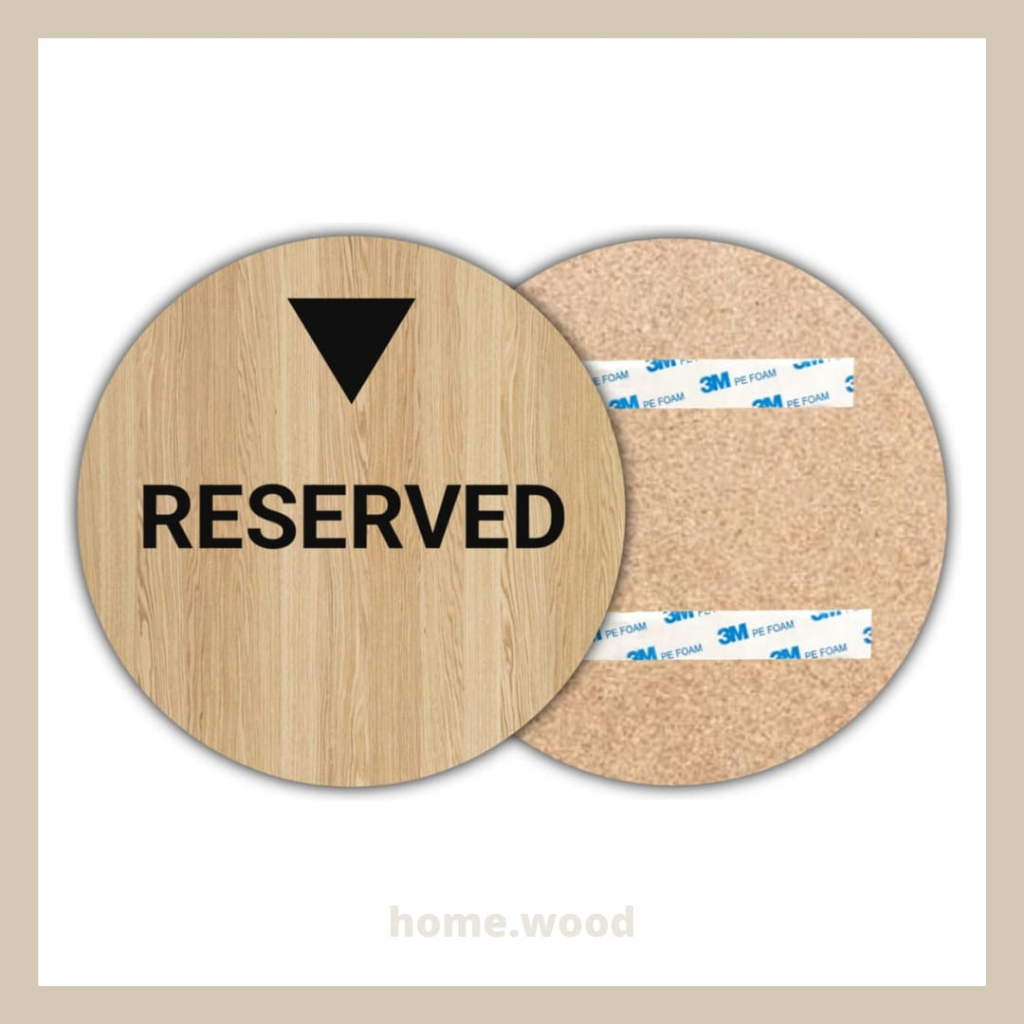 Jual Papan Tanda "RESERVED" | Sign "RESERVED" | Dekorasi Cafe ...