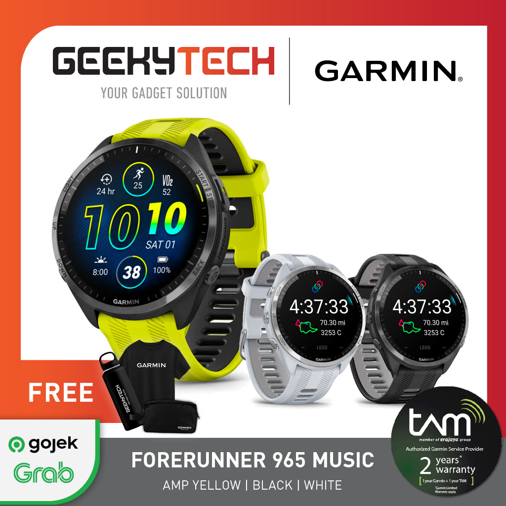 Jual Garmin Forerunner 965 Smart Watch AMOLED - Garansi TAM | Shopee ...