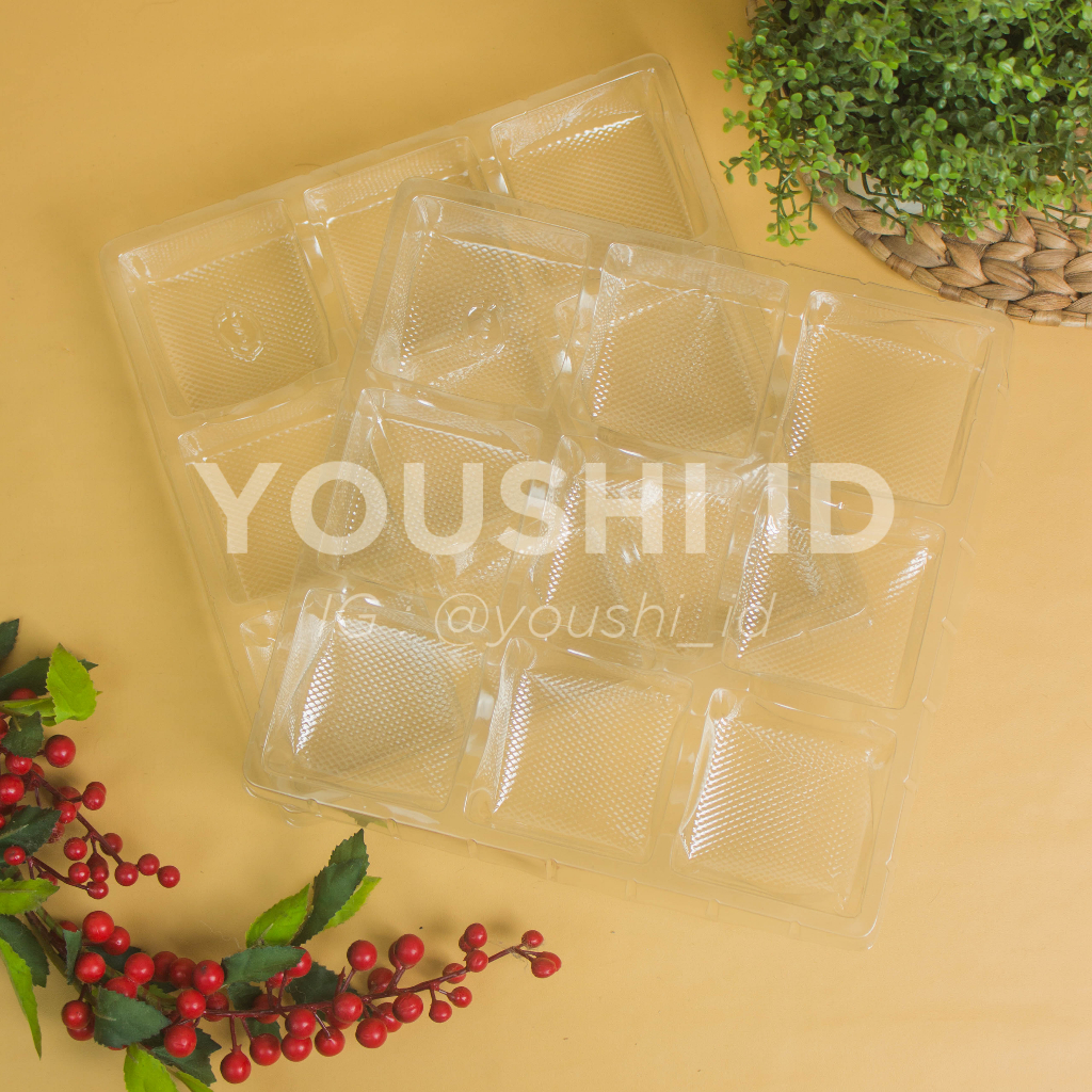 Jual (10pcs)Tray Sekat Alas Mika Tempat Puding Kue Cake Mini Mooncake ...