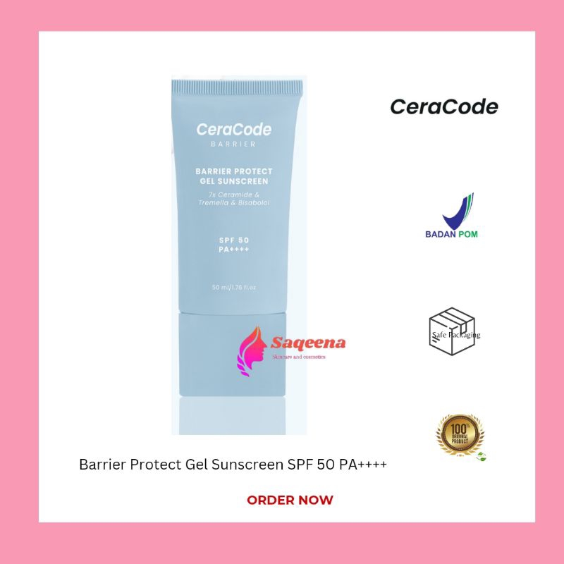Jual CeraCode - Barrier Protect Gel Sunscreen SPF 50 PA++++ 7x Ceramide | Shopee Indonesia