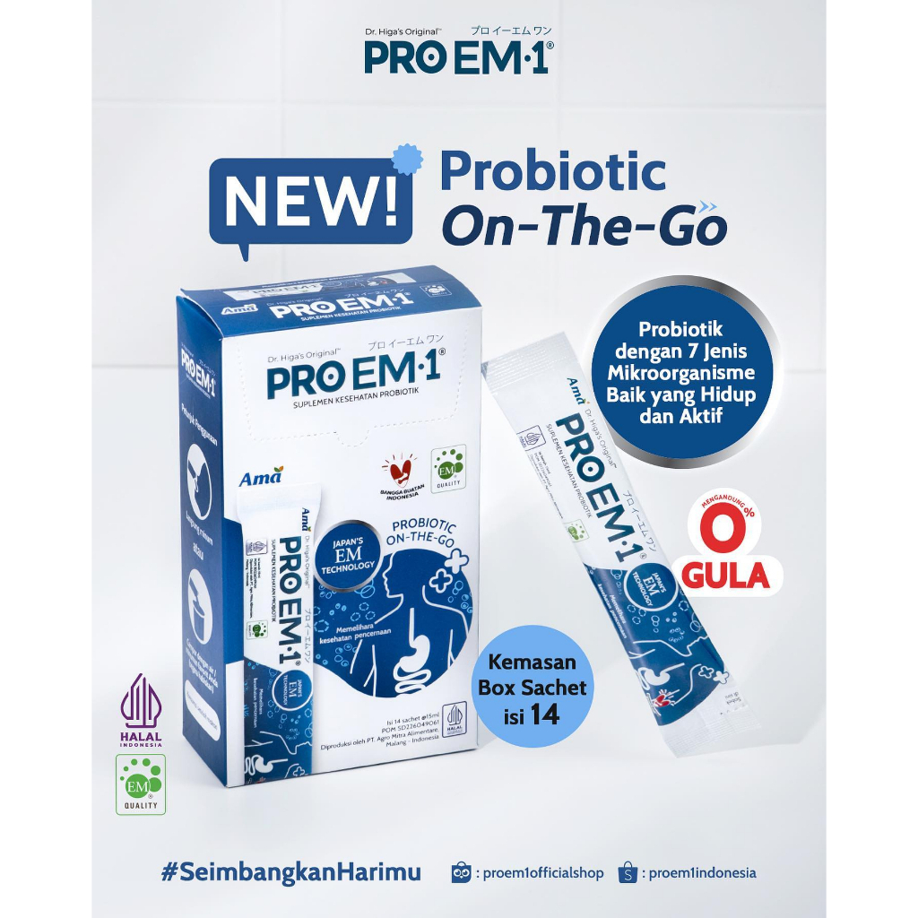 Jual PRO EM-1 - PRO EM 1 - PROEM 1 PROBITOK - AMA - BOX SACHET 15ML ISI ...