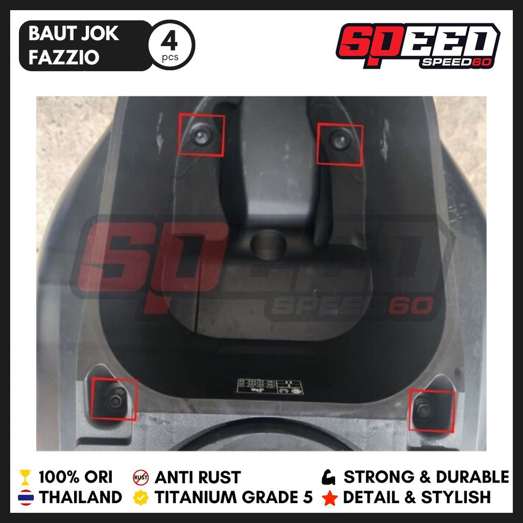 Jual Baut Jok Dalam Yamaha Fazzio Baut Titanium Grade 5 Thailand King ...