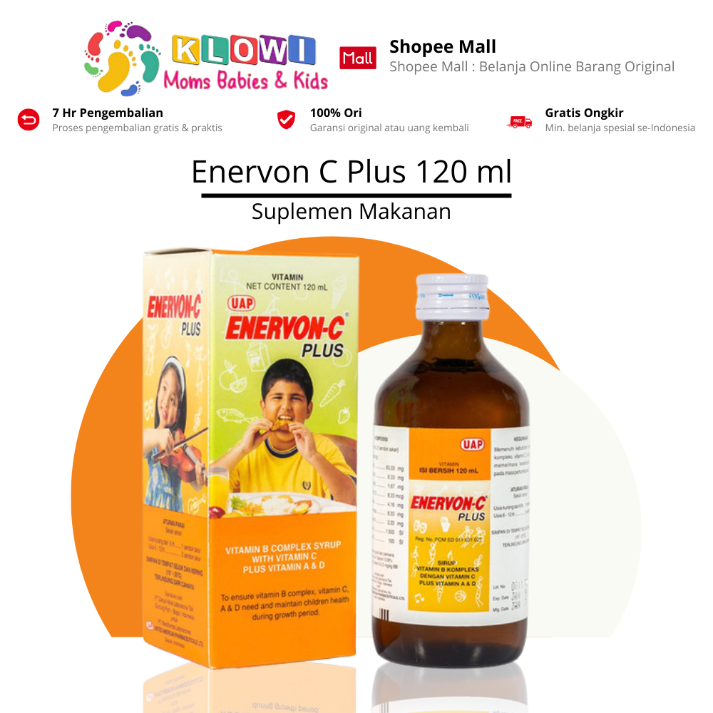 Jual Enervon C Plus Syrup - 120 Ml Multivitamin Anak | Shopee Indonesia