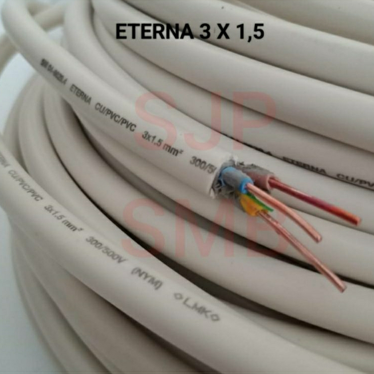 Jual Kabel Listrik ETERNA 3 x 1,5 mm NYM Kawat Tembaga | Shopee Indonesia
