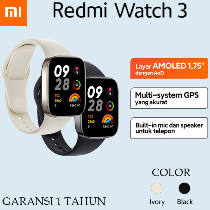 Jual Xiaomi Redmi Watch 3 4 Smartwatch 1.75'' Amoled Screen Jam Smart ...