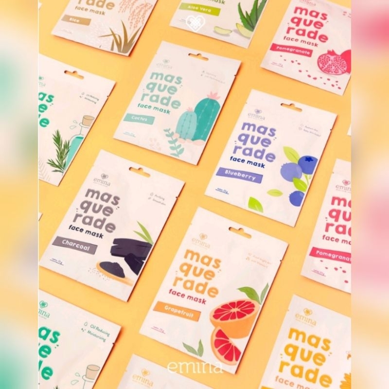Jual Emina Masquerade Face Mask 23g Sheet Mask Bahan Alami (100% ...