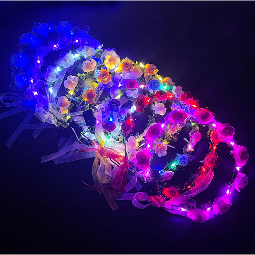 Jual Bando Mahkota Bunga Led Warna Warni Bando Pesta | Shopee Indonesia