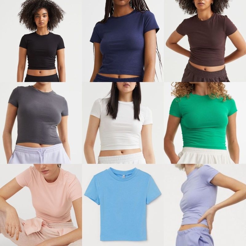 Jual HnM crop body fit top | Shopee Indonesia