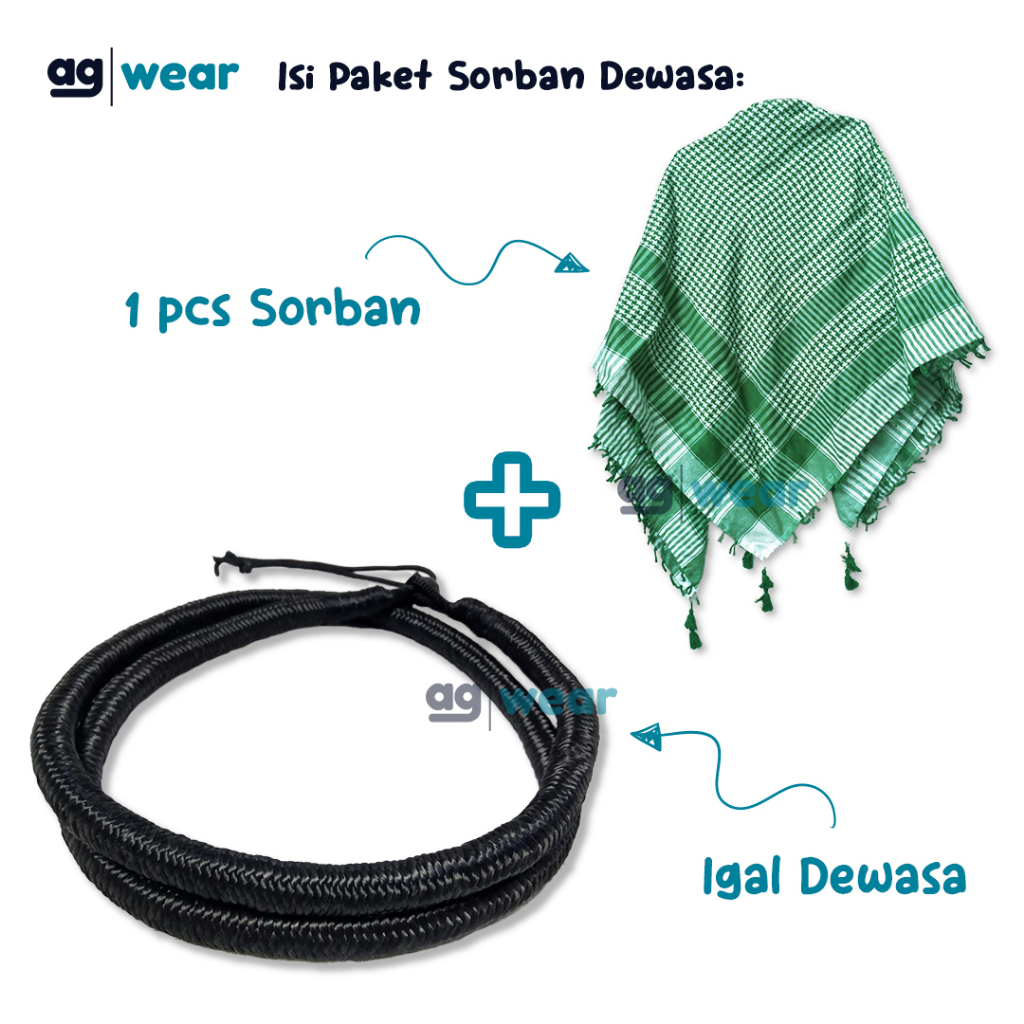 Jual Igal Sorban Arab Dewasa - Ikat Sorban - Igal Arab - Igal - Ikat ...