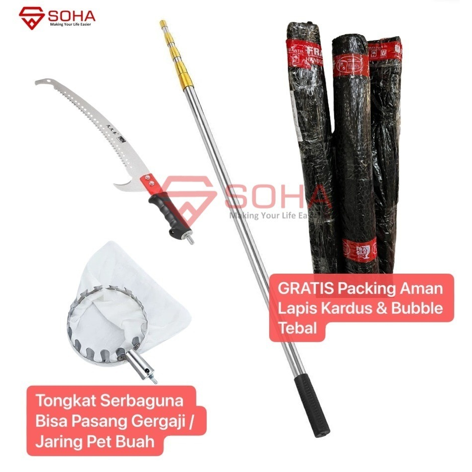 Jual Tongkat Panjang Untuk Metik Buah metal fruit picker / Alat Petik ...