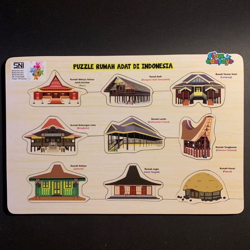 Jual Mainan Edukasi Puzzle Rumah Adat | Shopee Indonesia
