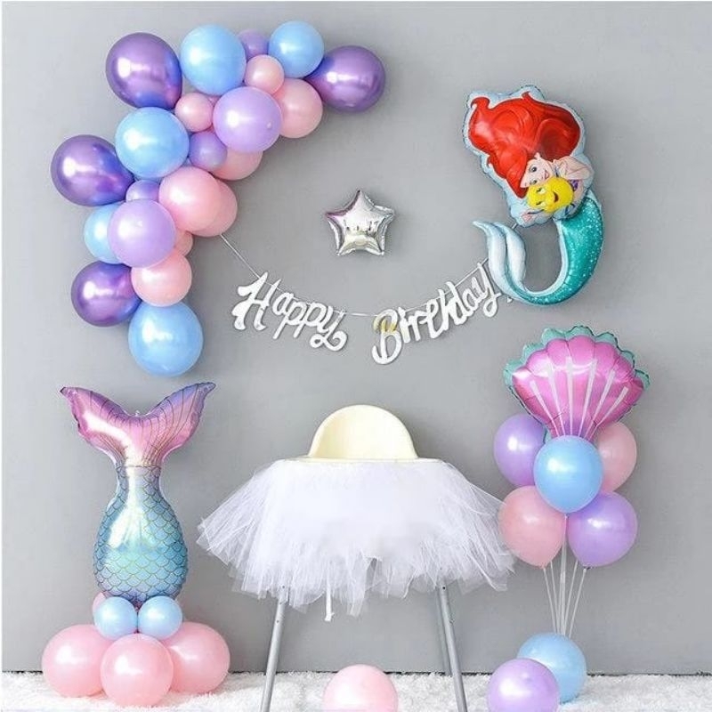 Jual paket ulang tahun tema mermaid princess ariel | Shopee Indonesia