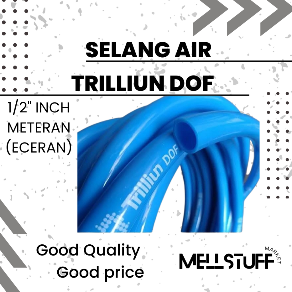 Jual Selang PVC Trilliun Dof 1/2" Inch Meteran (Eceran) Selang Air Taman | Shopee Indonesia