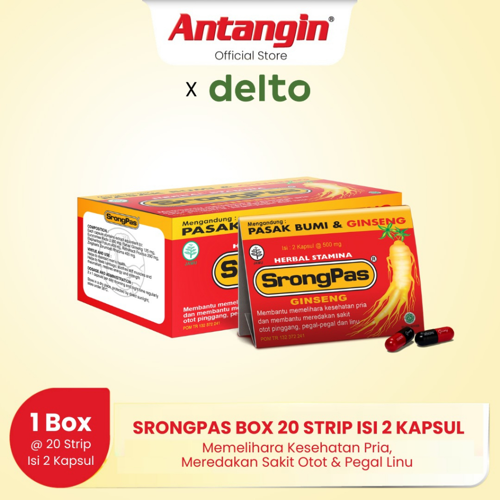 Jual Srongpas Tablet Herbal Stamina Box 20S - Memelihara Kesehatan Pria ...