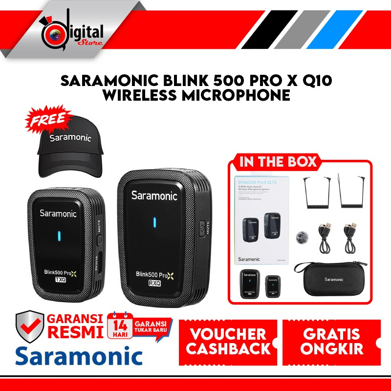 Jual Saramonic Blink 500 Pro X Q10 Wireless Microphone - Garansi Resmi ...