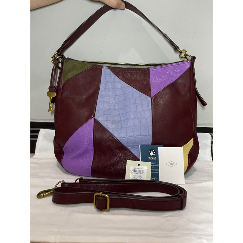 Jual Preloved Tas Fossil Jolie hobo Patchwork | Shopee Indonesia