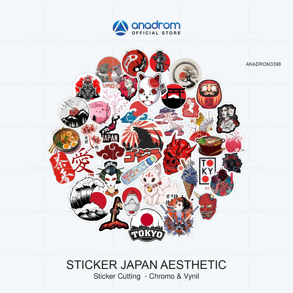Jual Sticker Japan Aesthetic | Sticker Laptop Aesthetic | Anadrom 3398 ...