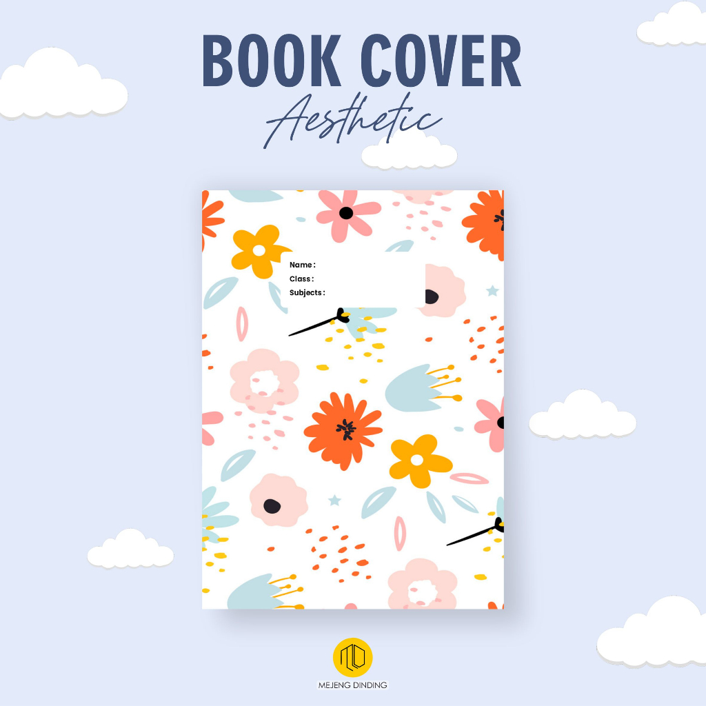 Jual SAMPUL BUKU AESTHETIC ISI 10 PCS / SAMPUL BUKU MOTIF BUNGA FLORAL ...