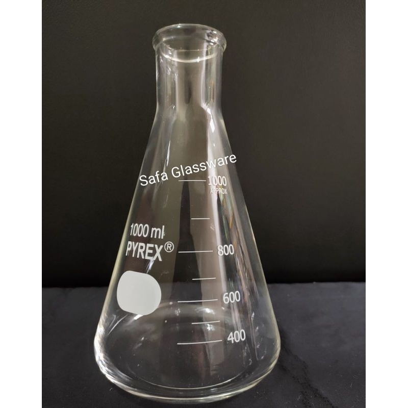 Jual Erlenmeyer Flask 1000ml Pyrex / Labu Erlenmeyer 1000ml Pyrex ...