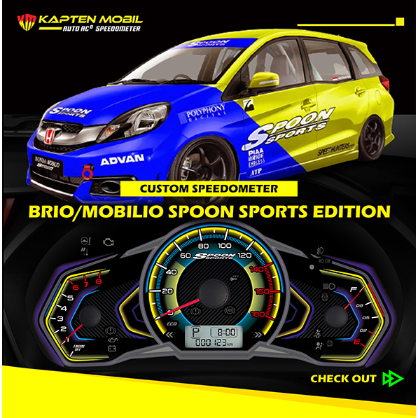 Jual Custom Panel Speedometer Mobil Custom Brio/Mobilio Spoon Sport ...