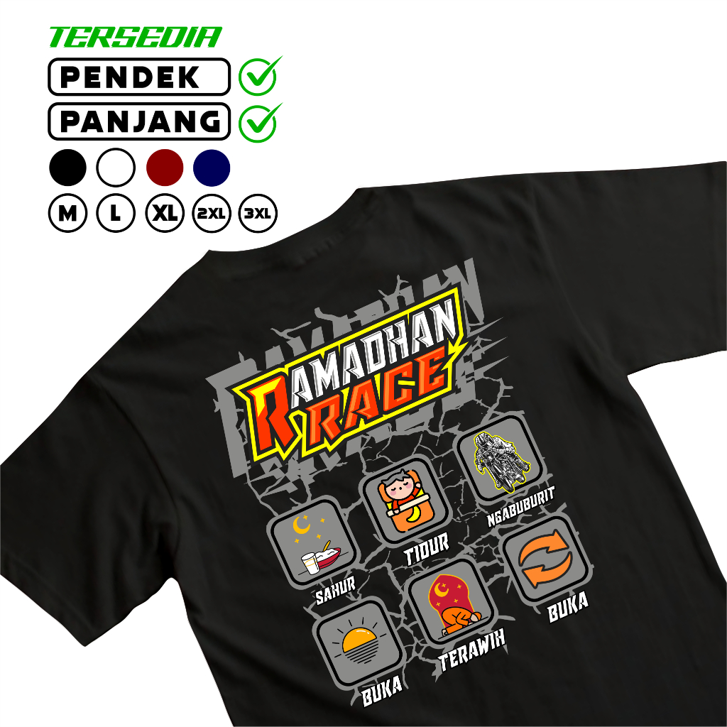Jual kaos ramadhan race 002 lengan panjang ukuran jumbo | Shopee Indonesia