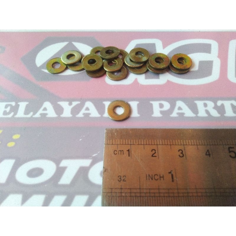 Jual Ring Plat Galvanis Kuning WP M4 x 10 ( 4x10mm ) / Flat Washer M4 ...