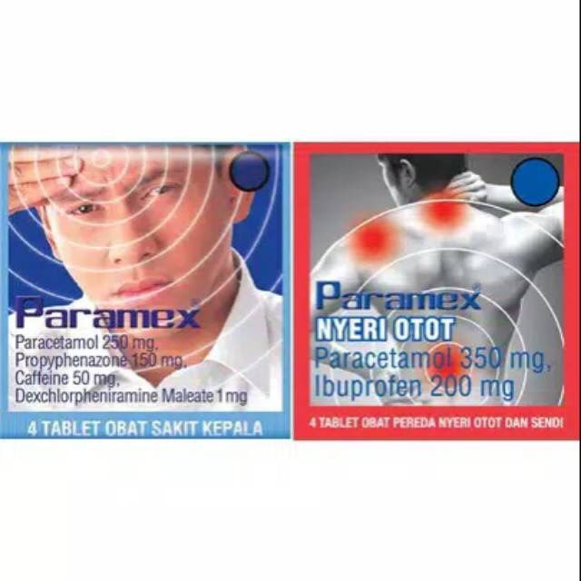 Jual Paramex Tablet 1 Strip Isi 4 Tablet Paracetamol Sakit Kepala Flu Dan Batuk PE Obat Batuk ...