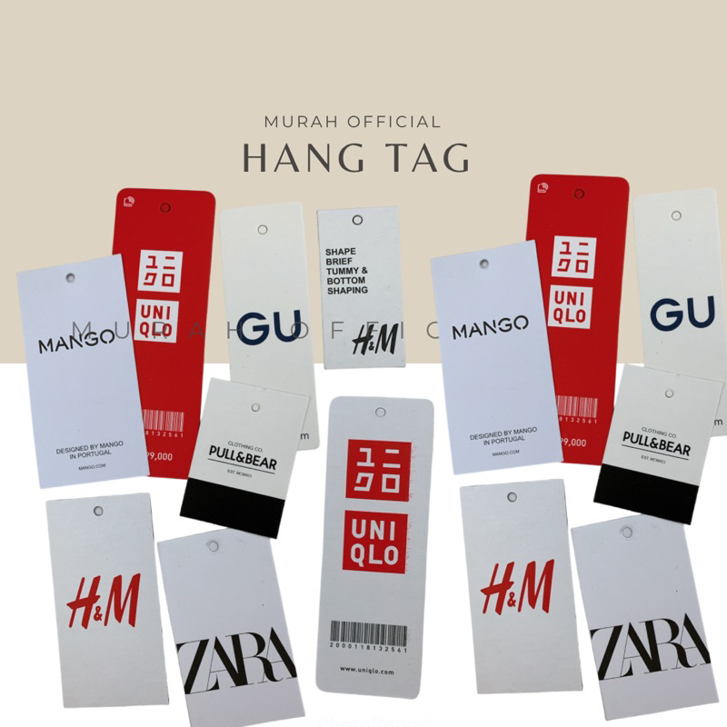 Jual PROMO hang tag baju label tag baju dan tali Hang tag barcode tag ...