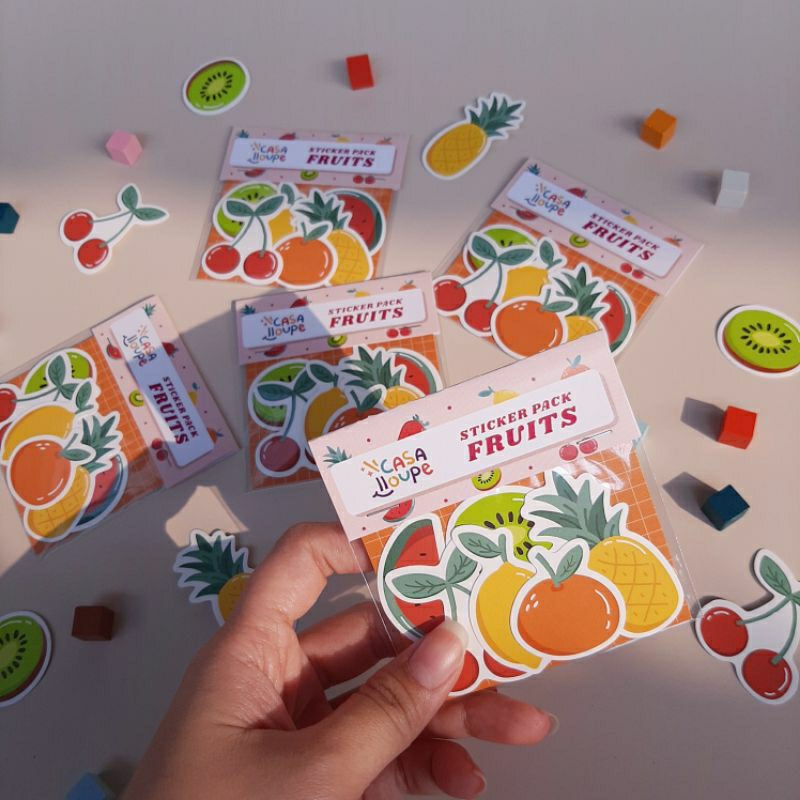 Jual Fruits Sticker Pack - Die Cut Sticker | Stiker set | Sticker Matte ...