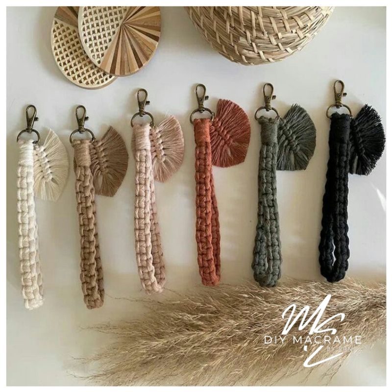 Jual Gantungan Kunci Macrame Keychain Souvenir Custom Daun Lief ...