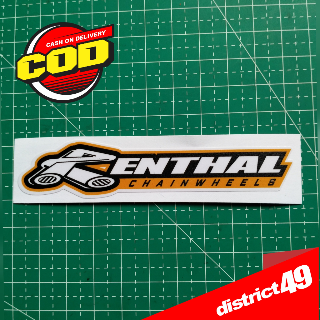 Jual Stiker Print Cut RENTHAL Laminasi Glossy bahan tebal anti air ...