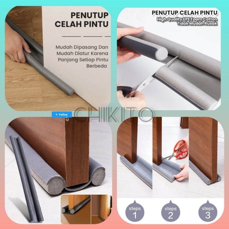 Jual OURHOME Busa Penutup Celah Pintu / Busa Pengganjal Bawah Pintu ...