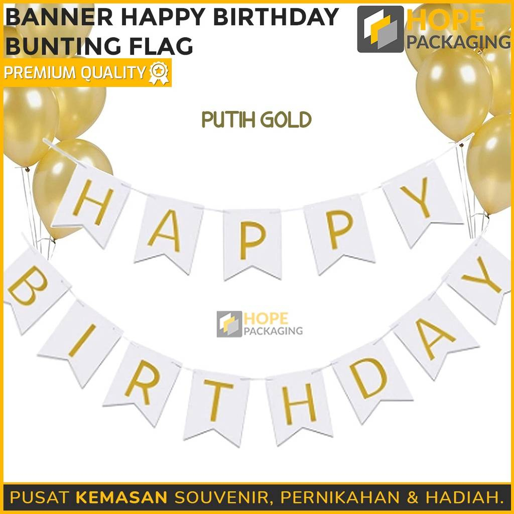 Jual Banner Ulang Tahun / Banner Happy Birthday Sambung Segi Lima ...