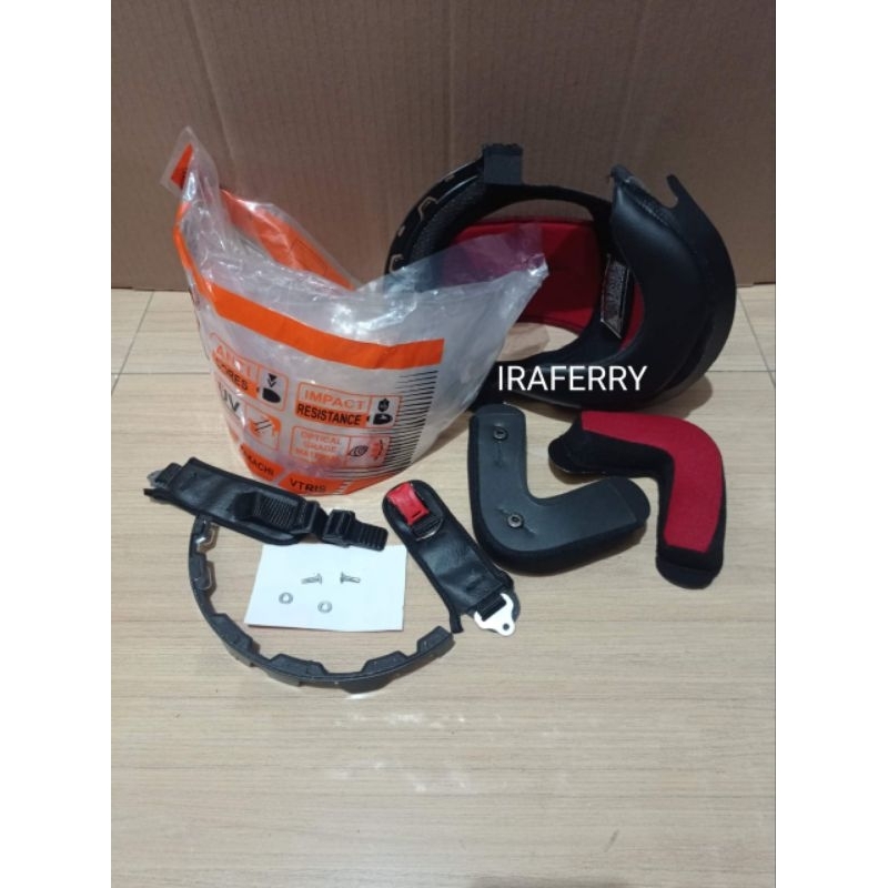 Jual busa helm kyt 2 vision satu set kancing klip BESI dan PLASTIK kaca ...