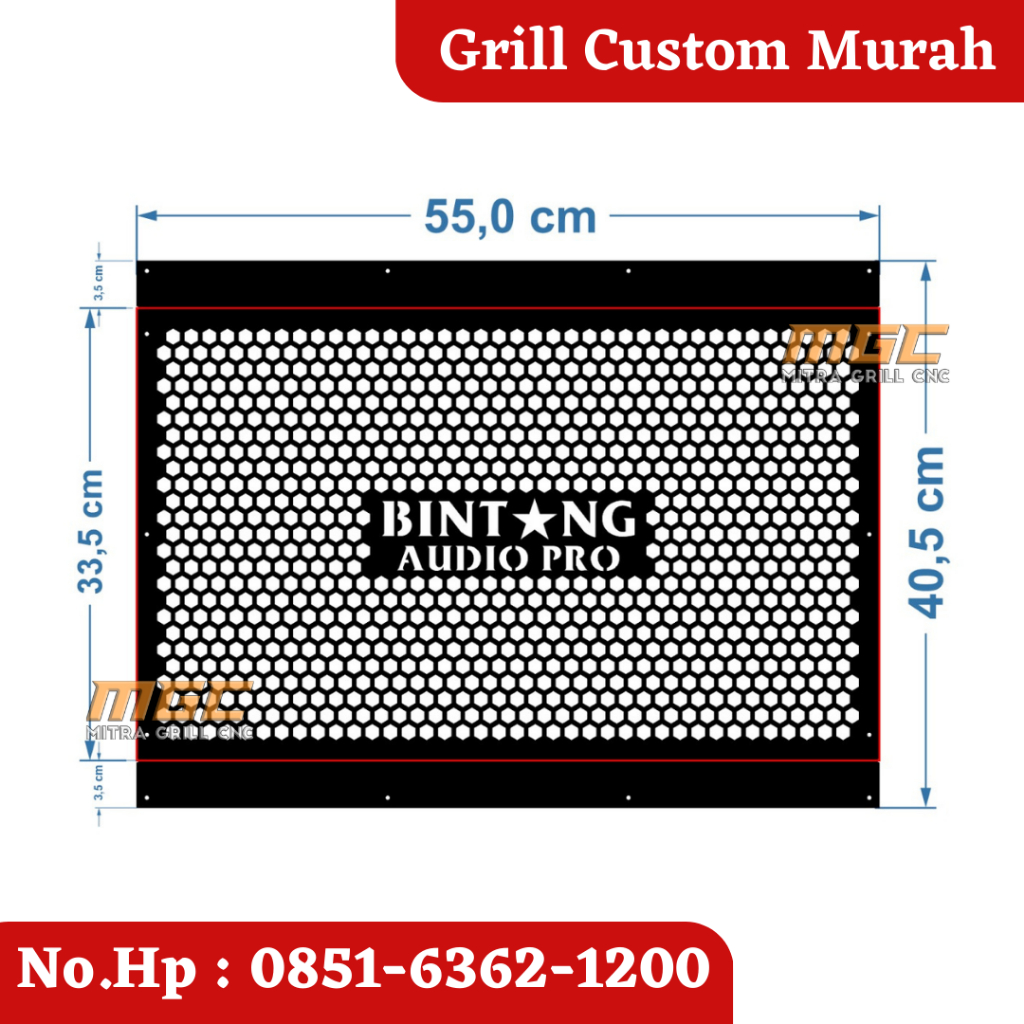 Jual Grill Sound Costum Ukuran dan Desain Cutting Laser CNC tebal 1 MM ...