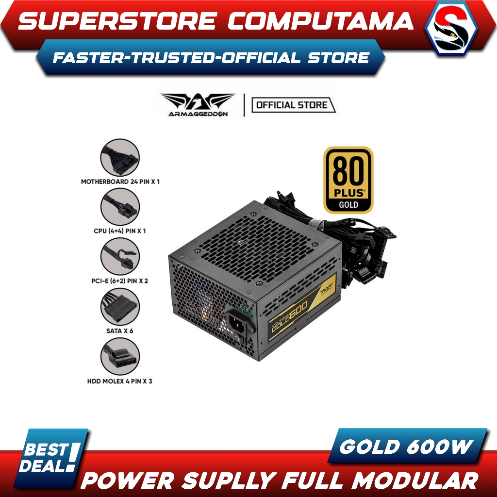 Jual Power Supply Armaggeddon Voltron Gold 600 PSU 80+ Gold Certified | Shopee Indonesia